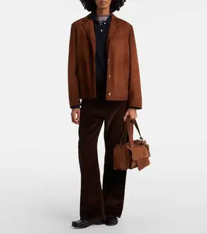 Miu Miu Utilitaire Suede Shoulder Bag