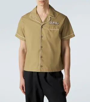 Simone Rocha Embellished Cotton Bowling Shirt