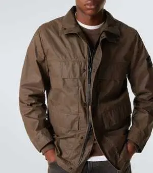 Stone Island Hooded Canvas Field Jacket