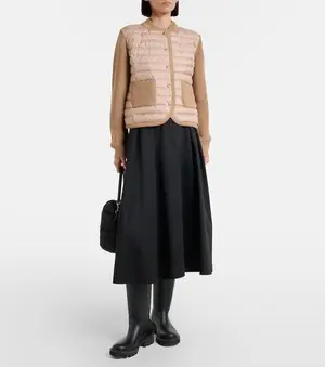 Moncler Down-paneled Cotton Cardigan