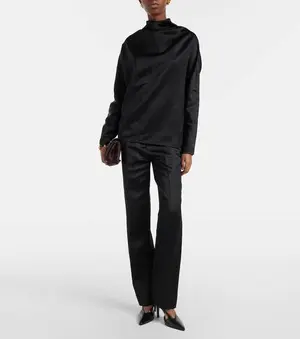TOTEME Straight Leg Pants - Black