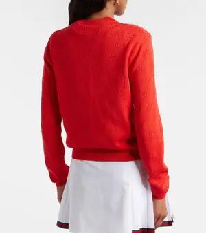Gucci Gg Pointelle Silk And Cotton Cardigan