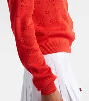 Gucci Gg Pointelle Silk And Cotton Cardigan