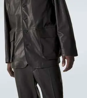 Auralee Leather Blouson Jacket