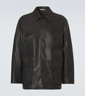 Auralee Leather Outerwear For Men