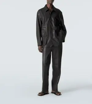 Auralee Leather Blouson Jacket