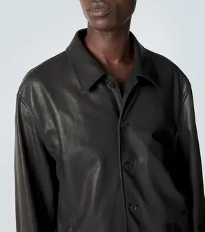 Auralee Leather Blouson Jacket