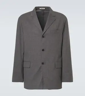 Auralee Cashmere Poplin Blazer - Grey