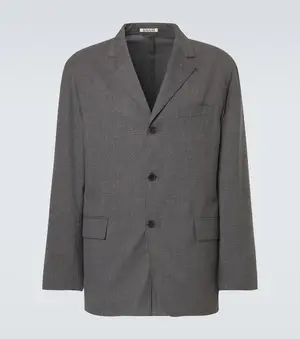 Auralee Cashmere Poplin Blazer - Grey