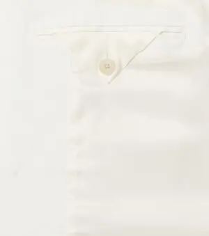 Auralee Double-breasted Wool, Cotton, And Linen Blazer - White
