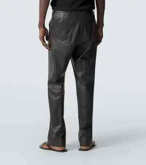 Auralee Leather Straight Pants