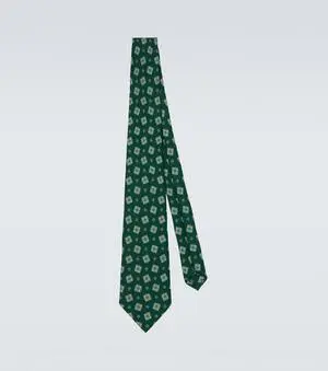Dunhill Printed Silk Tie - Green