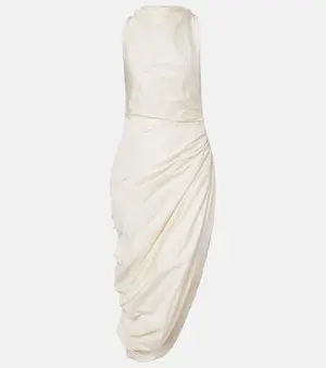 Altuzarra Dora Asymmetric Midi Dress - White