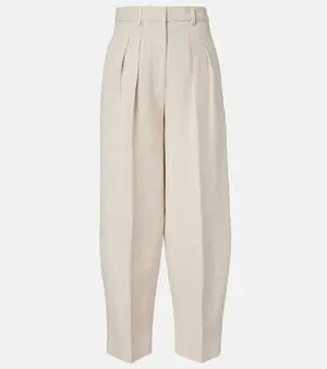 Altuzarra Dash Cropped Barrel-leg Pants - Beige
