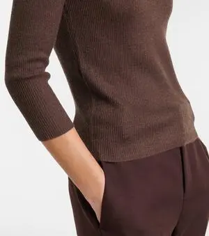 Vince Ribbed-knit Cashmere And Silk Sweater