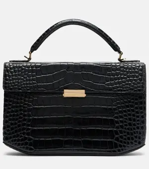 TOTEME Box Small Croc-effect Leather Top-handle Bag