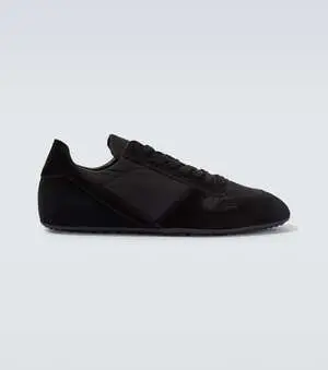 Rick Owens Minimal Sneaks Suede-trimmed Sneakers - Black