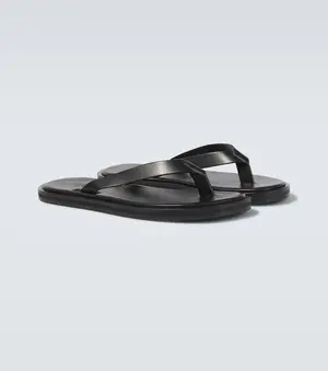 Studio Nicholson Curren Leather Thong Sandals - Black