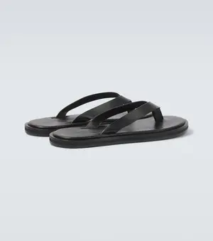 Studio Nicholson Curren Leather Thong Sandals - Black