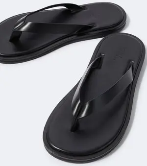 Studio Nicholson Curren Leather Thong Sandals - Black