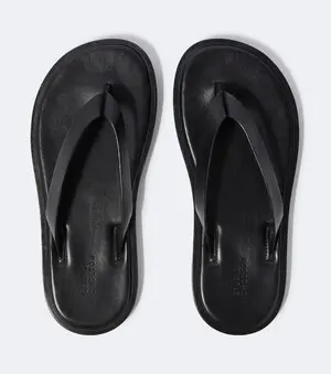 Studio Nicholson Curren Leather Thong Sandals - Black