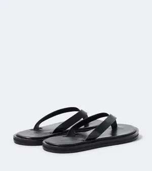 Studio Nicholson Curren Leather Thong Sandals - Black