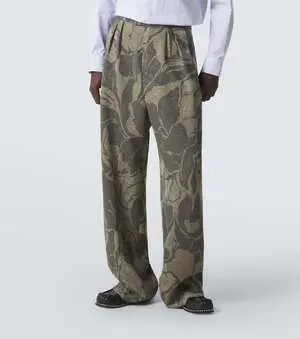 Dries Van Noten Printed Straight Pants