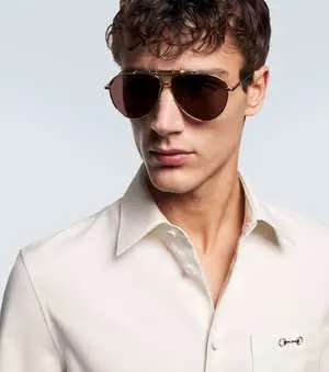 Gucci Bamboo Aviator Sunglasses