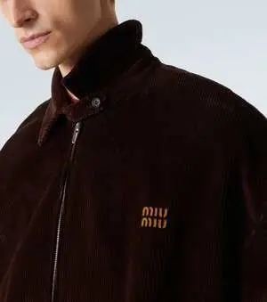 Miu Miu Cotton Corduroy Blouson Jacket