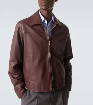 LARDINI Leather Jacket - Brown
