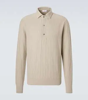 LARDINI Cotton Polo Sweater - Green