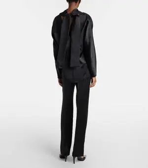 TOTEME Straight Leg Pants - Black