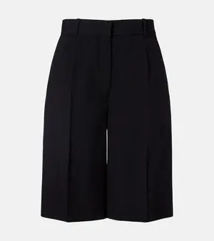 TOTEME High-rise Bermuda Shorts - Black