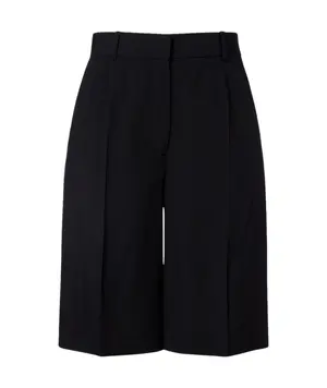 TOTEME High-rise Bermuda Shorts - Black