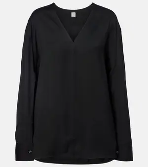 TOTEME Oversized Blouse - Black