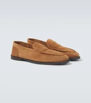 John Lobb Pace Suede Loafers - Brown