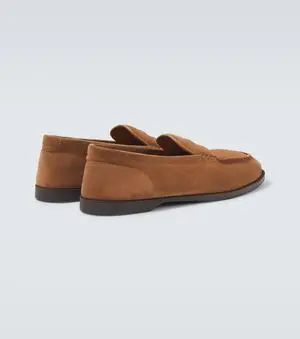 John Lobb Pace Suede Loafers - Brown