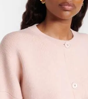 TOTEME Cropped Wool-blend Cardigan - Pink