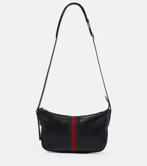 Gucci Lunetta Small Leather Crossbody Bag - Black