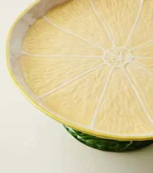 BORDALLO PINHEIRO Lemon Ceramic Cake Stand