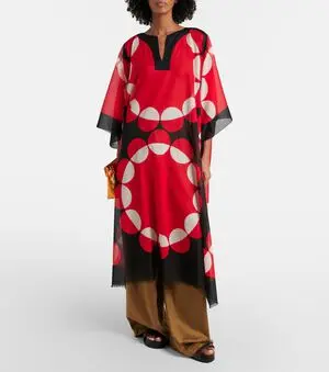 Dries Van Noten Printed Cotton Kaftan - Red