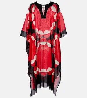 Dries Van Noten Printed Cotton Kaftan - Red