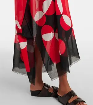 Dries Van Noten Printed Cotton Kaftan - Red