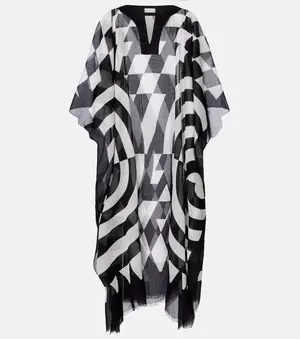 Dries Van Noten Printed Cotton Kaftan - White