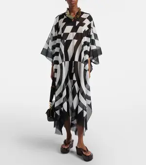 Dries Van Noten Printed Cotton Kaftan