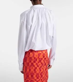 Dries Van Noten Draped Cotton Blouse