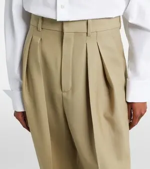 Saint Laurent Wool And Silk Wide-leg Pants