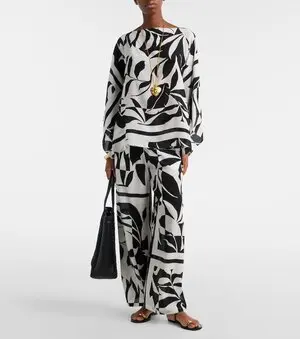 Max Mara Ambuto Printed Silk Blouse - Multicoloured