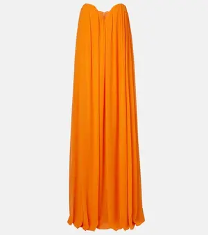 Rachel Gilbert Pamina Draped Gown - Orange