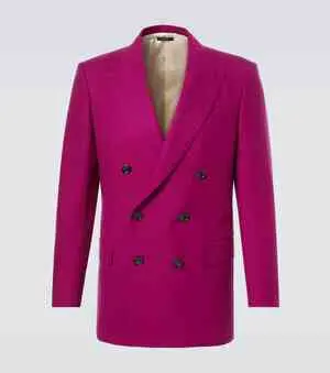 TOM FORD Wool Twill Suit Jacket - Pink